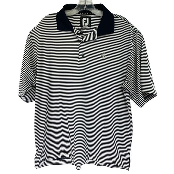 FootJoy | Shirts | Fj Footjoy Pro Dry Isle Navywhite Striped Mens Sz ...